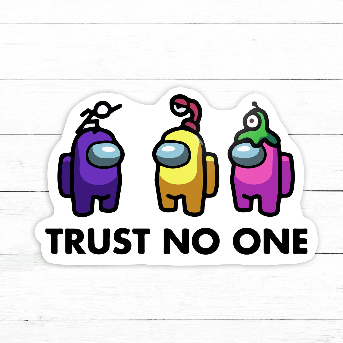 Trust No One Sticker | Waterproof Vinyl Decal | 3in – CustomStickers.com