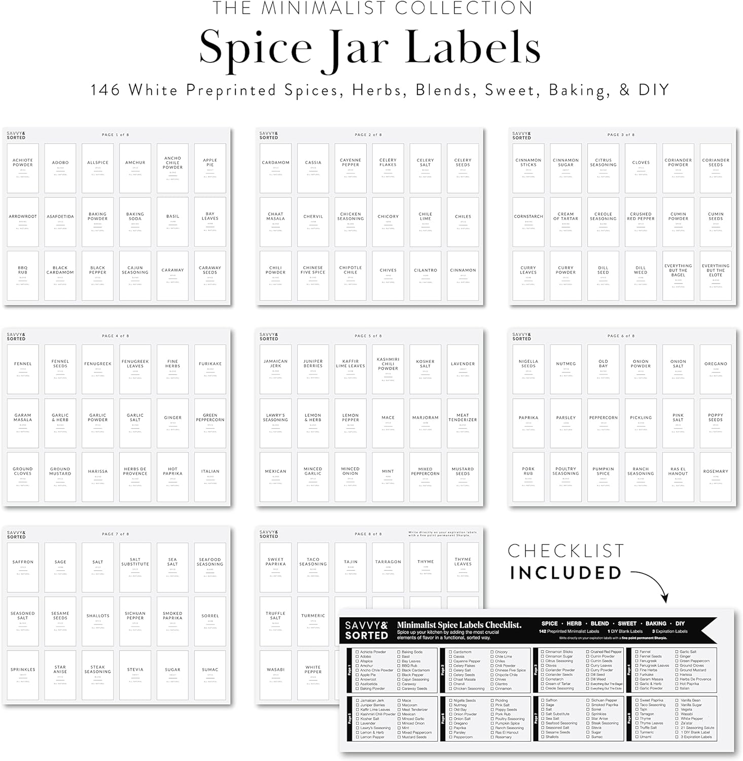 Spice Labels for Jars | Preprinted Spice Labels – CustomStickers.com