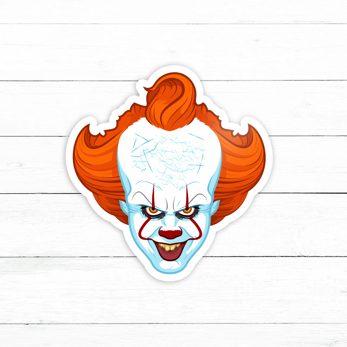 Pennywise Face Sticker It | Waterproof Vinyl Decal | 3in ...