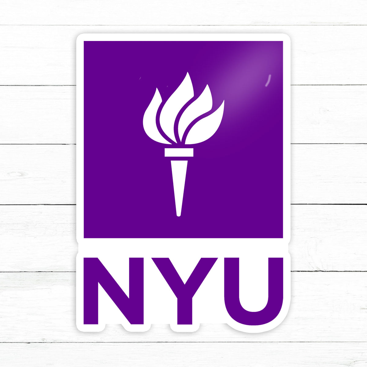 NYU Sticker | Waterproof Vinyl Decal | 3in – CustomStickers.com