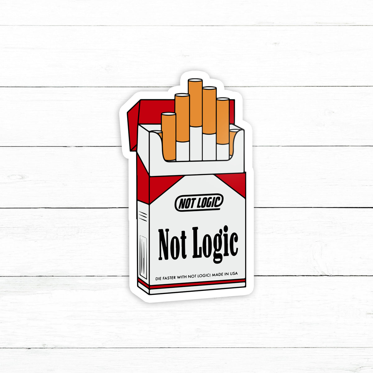 Not Logic Sticker | Waterproof Vinyl | 3 in – CustomStickers.com