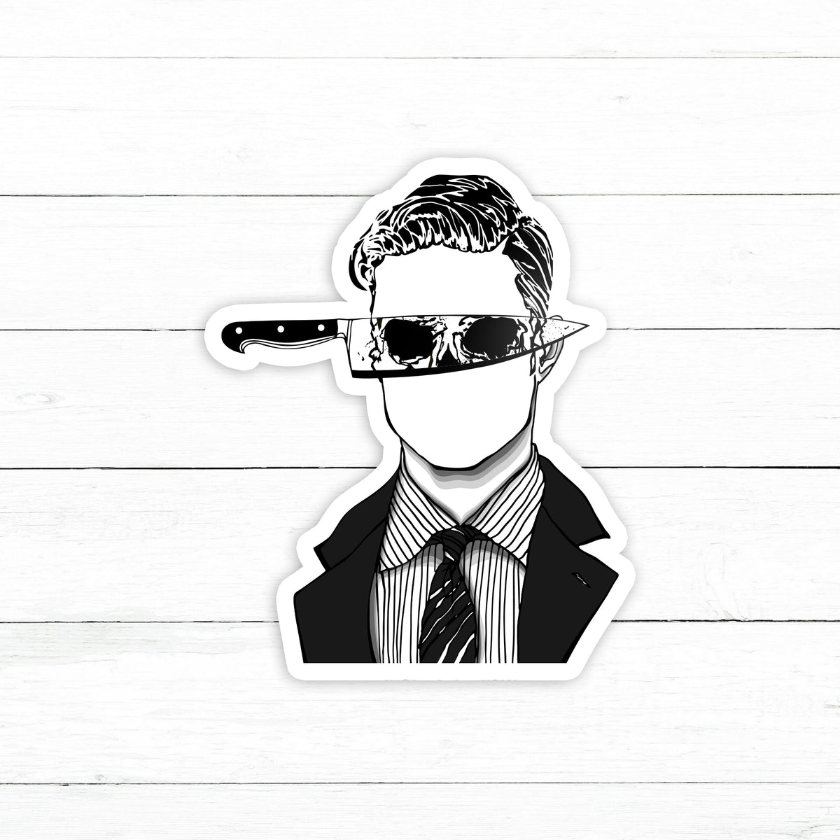 Knife Skull Sticker Decal | Waterproof Vinyl | 3in – CustomStickers.com