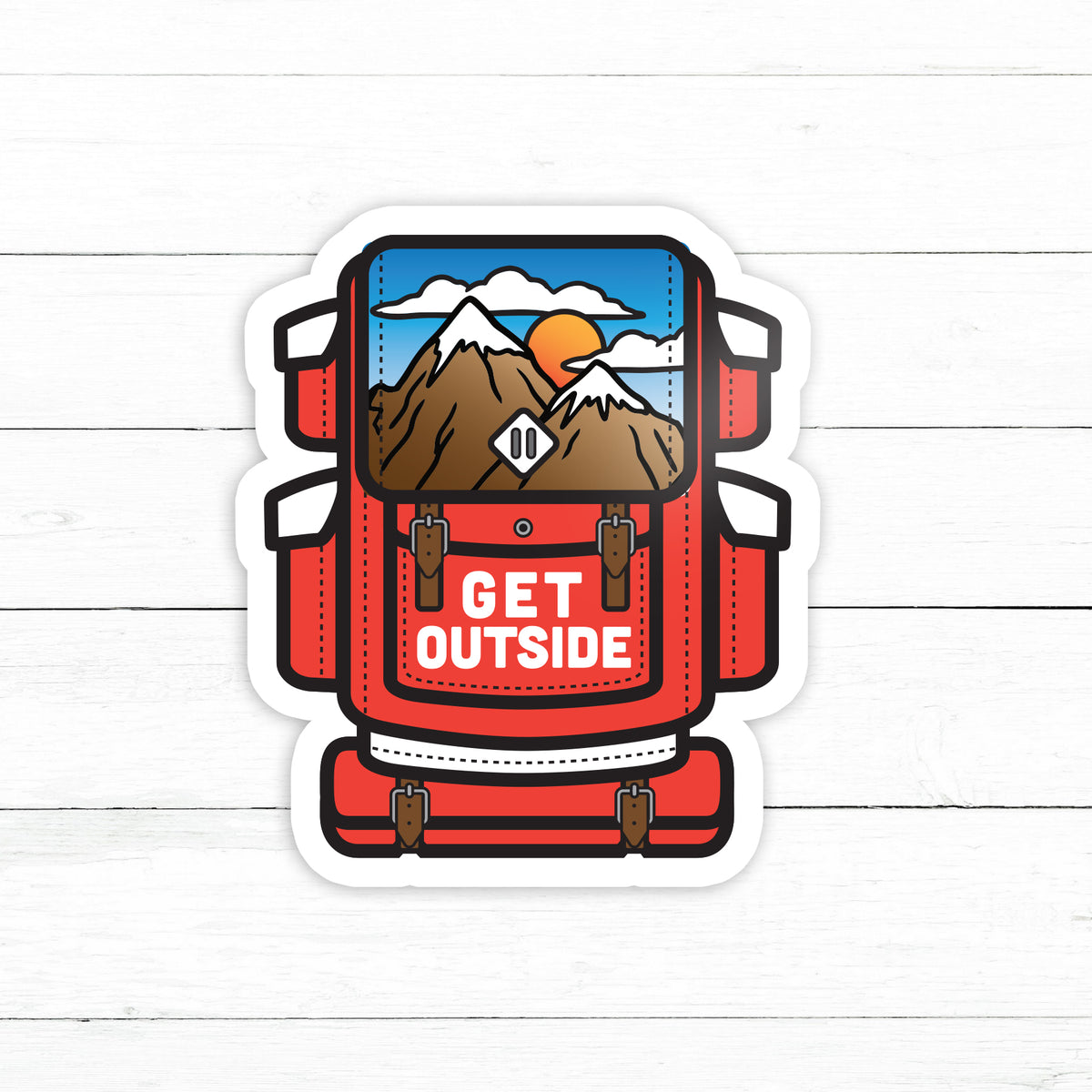 Get Outside Sticker Decal | Waterproof Vinyl | 3in – CustomStickers.com