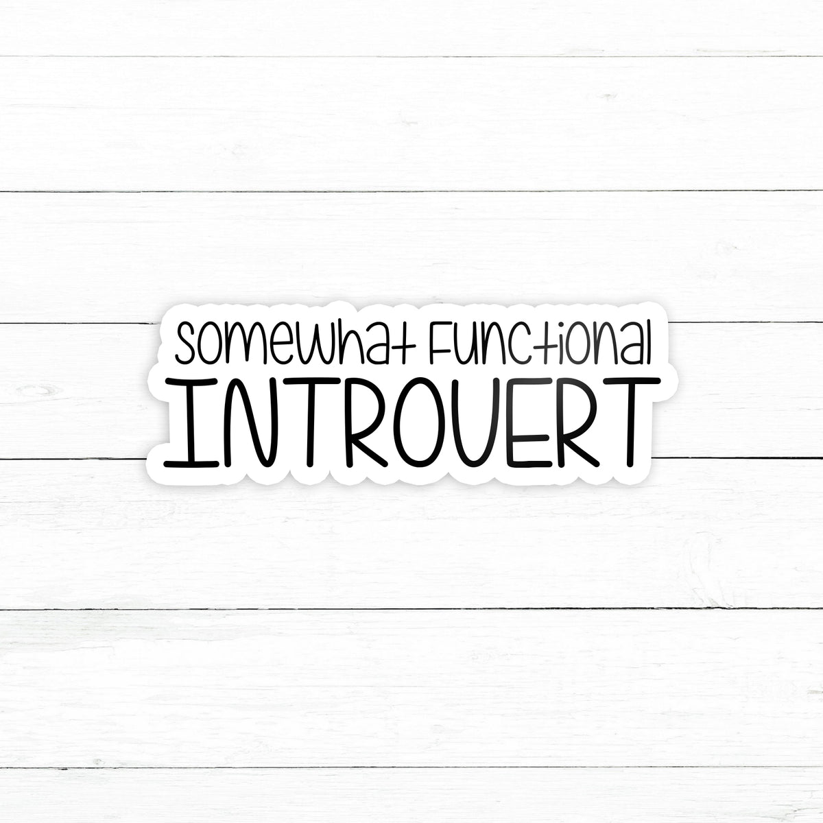 Functional Introvert Sticker | Waterproof Vinyl Decal | 3in ...