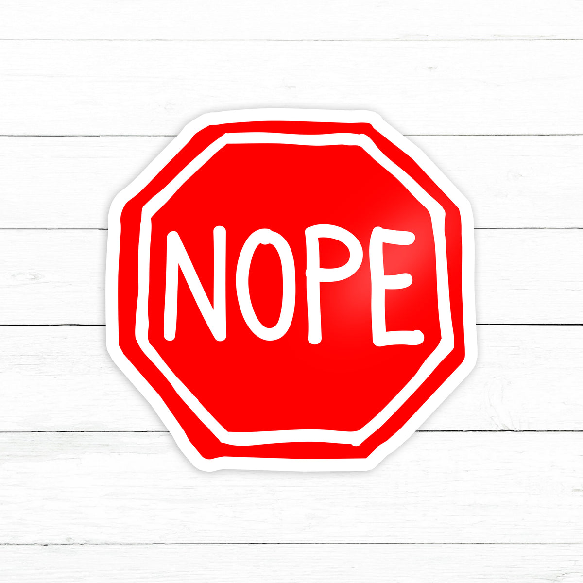 Nope Sign Sticker | Waterproof Vinyl Decal | 3in – CustomStickers.com