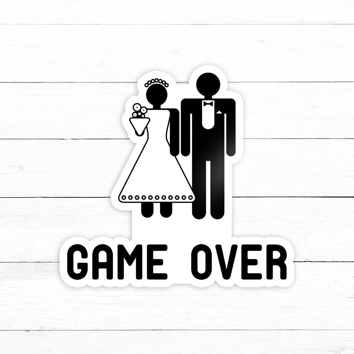 Game Over Sticker | Waterproof Vinyl Decal | 3in – CustomStickers.com
