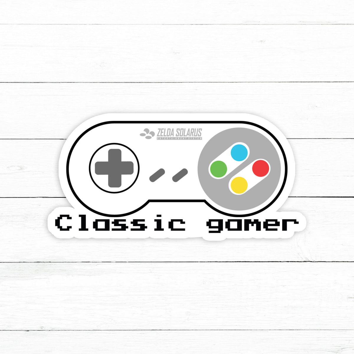Classic Gamer Sticker | Waterproof Vinyl Decal | 3in – CustomStickers.com