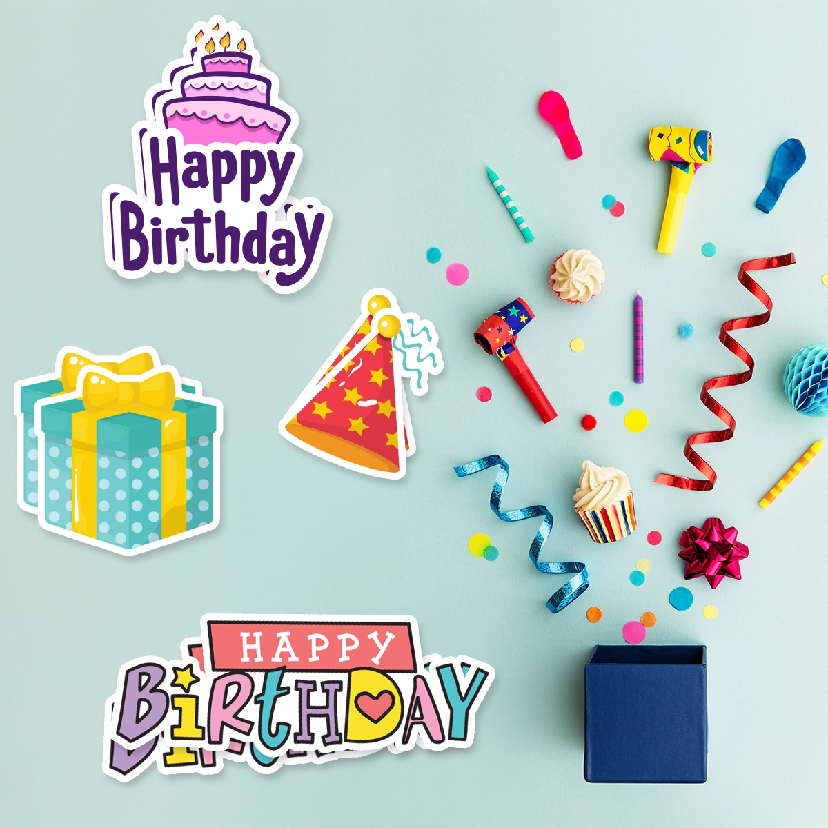Birthday Stickers | Custom Birthday Party Stickers – CustomStickers.com