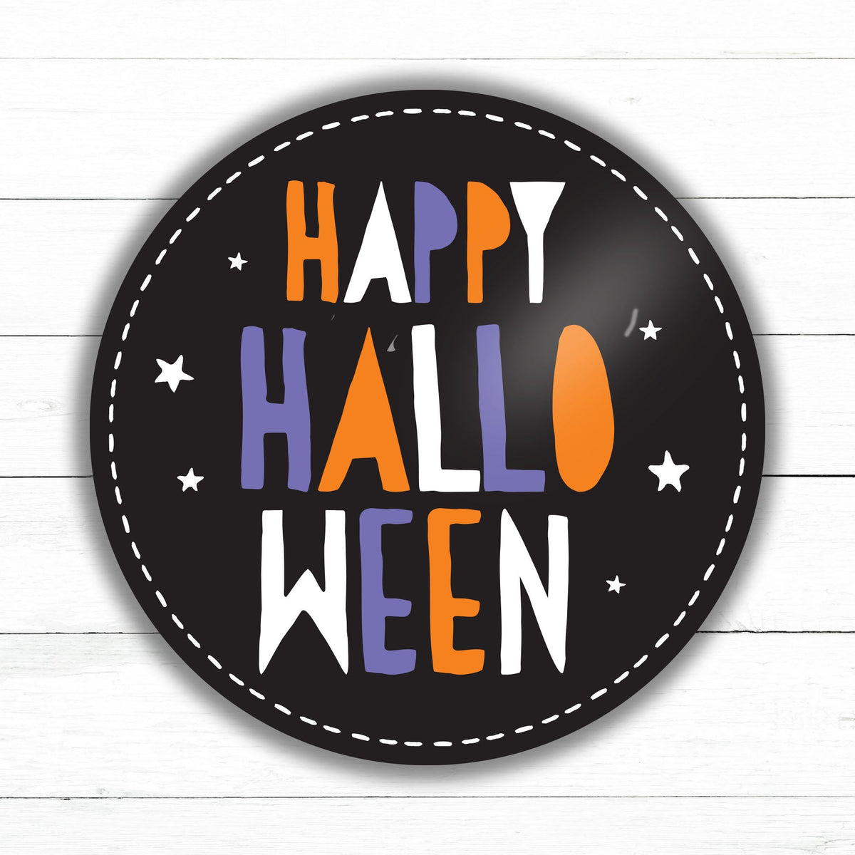 Happy Halloween Sticker | Waterproof Vinyl Decal | 3in – CustomStickers.com