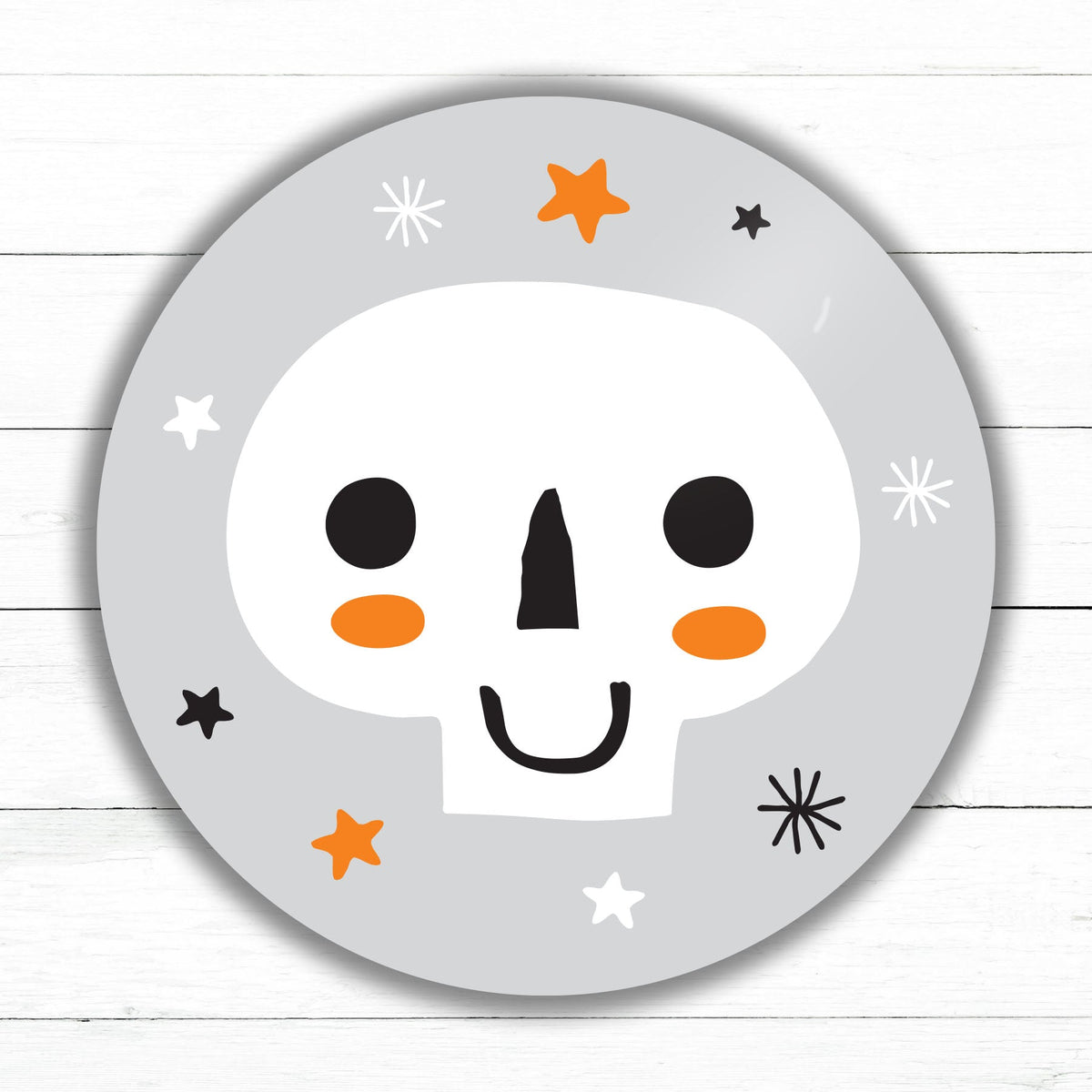Happy Skull Sticker | Waterproof Vinyl Decal | 3in – CustomStickers.com