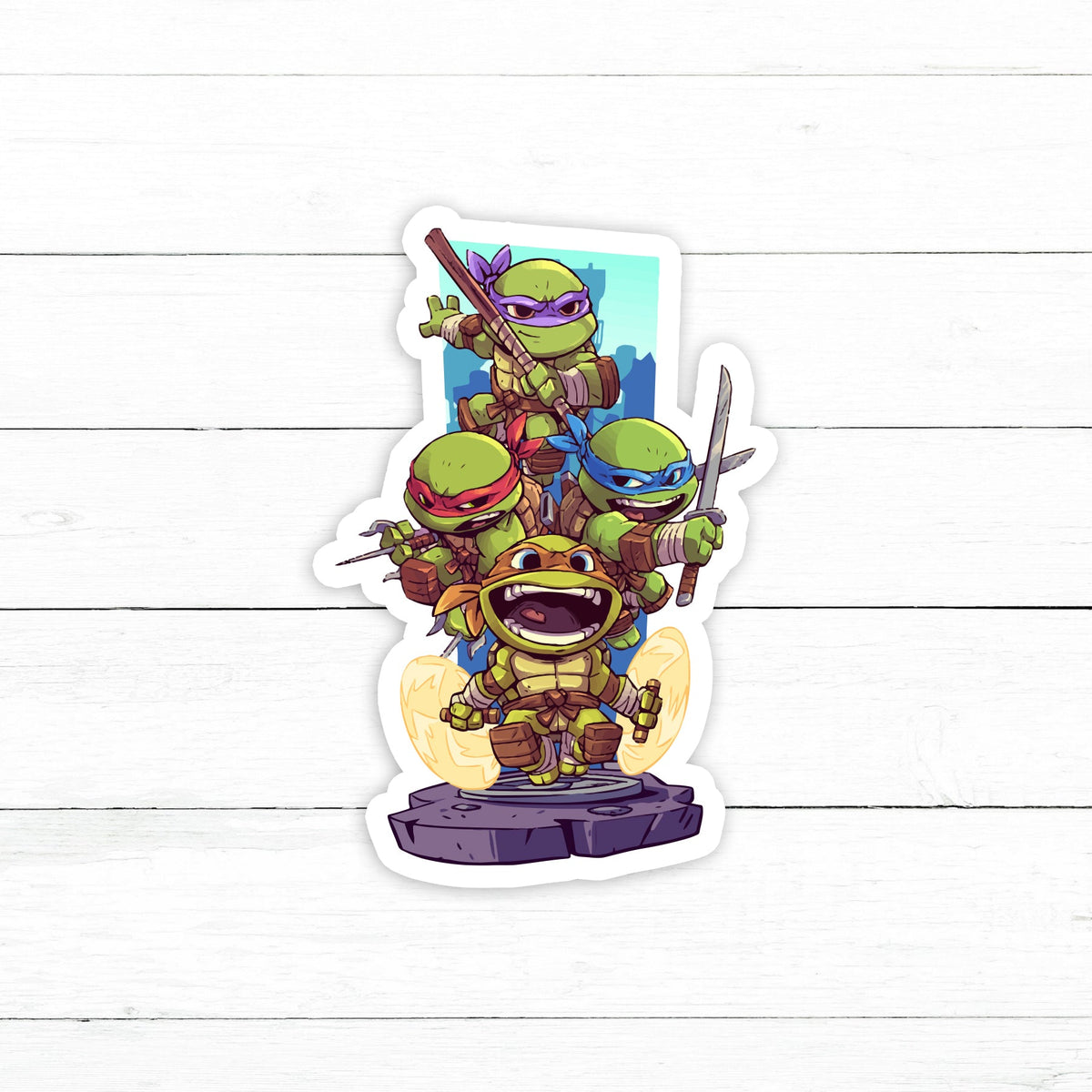 TMNT Sticker | Waterproof Vinyl Decal | 3in – CustomStickers.com