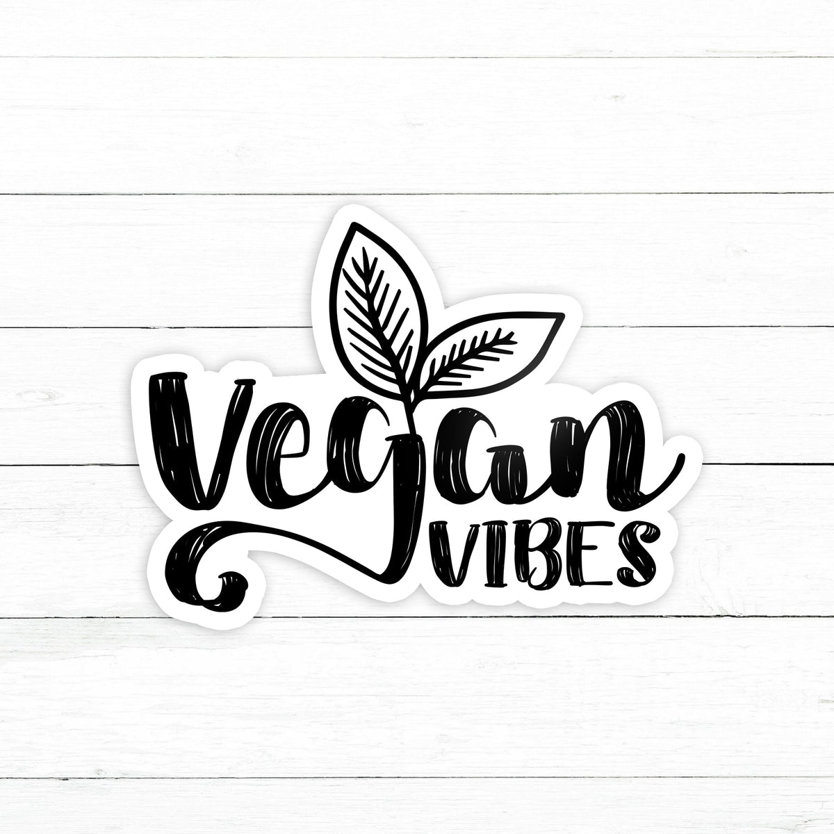 Vegan Vibes Sticker | Waterproof Vinyl Decal | 3in – CustomStickers.com
