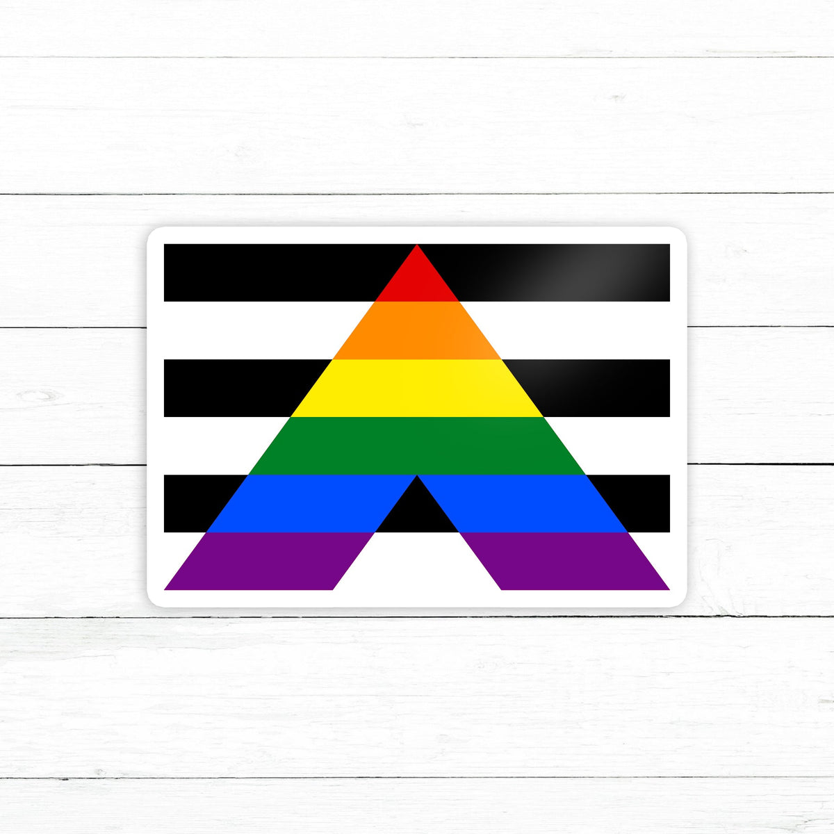 Straight Ally Sticker | Waterproof Vinyl Decal | 3in – CustomStickers.com