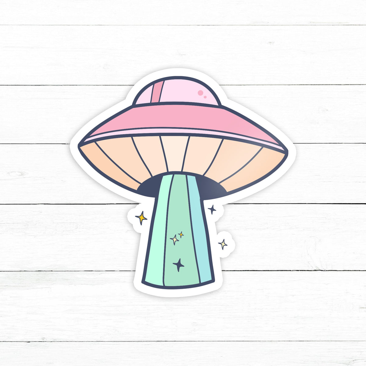 UFO Sticker | Waterproof Vinyl Decal | 3in – CustomStickers.com