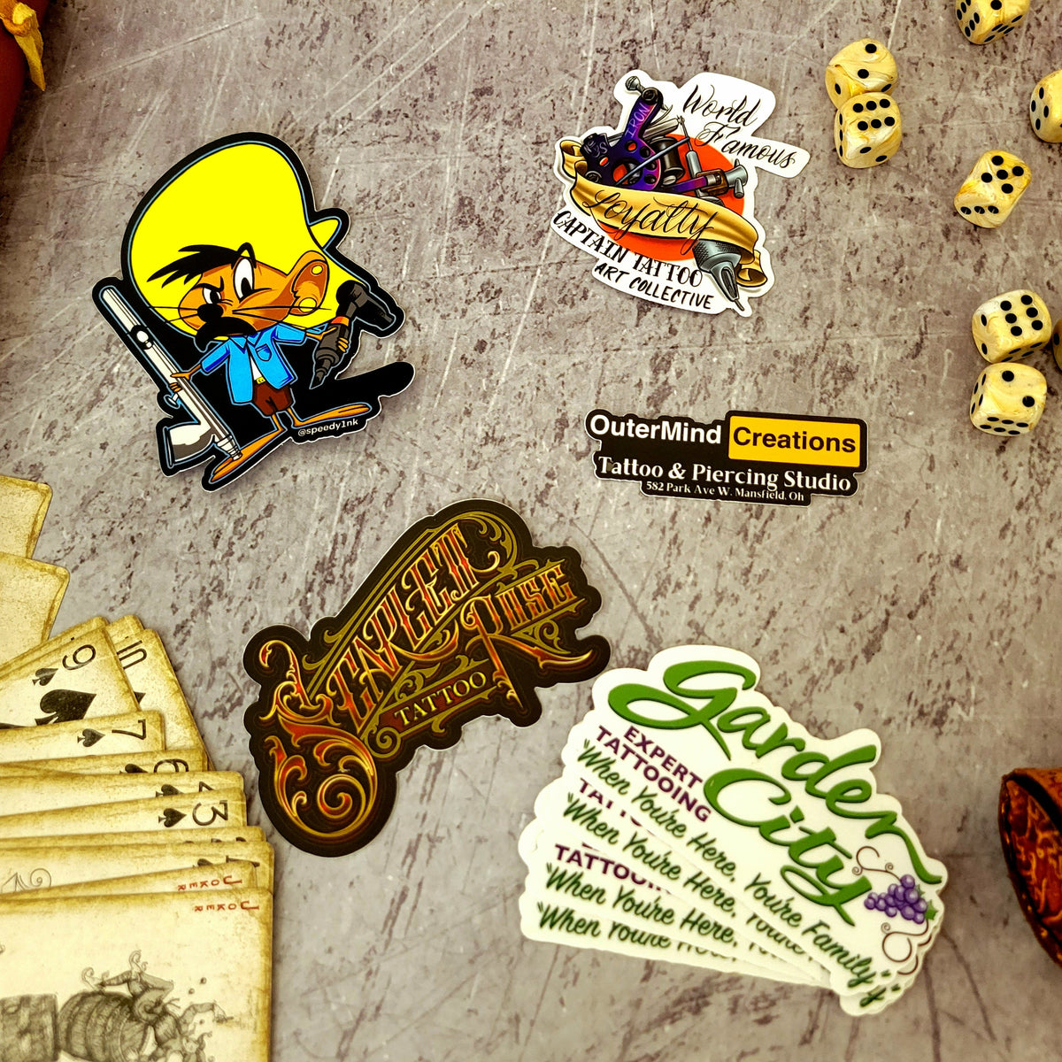 Custom Tattoo Artist Stickers | Business Card & Promotional Stickers ...