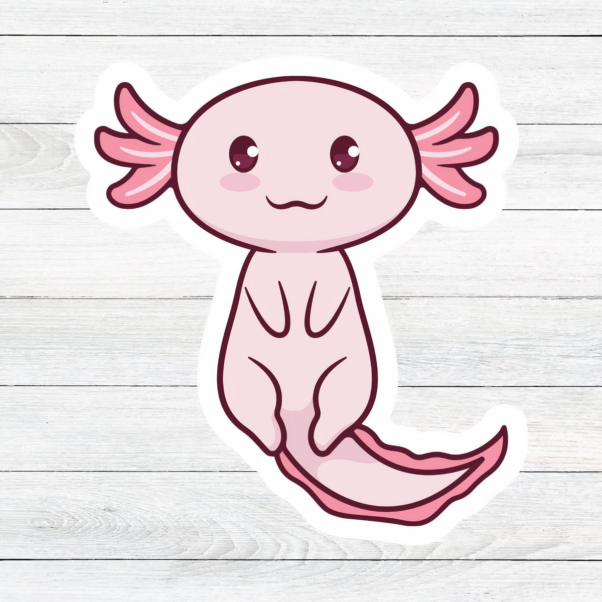 Axolotl Stickers | 3in Happy Axolotl Sticker – CustomStickers.com